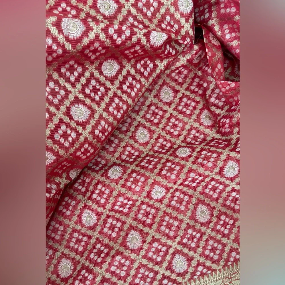 nalli | Sarees | Brand New Nalli Cotton Silk With Fine Zari Red Golden ...